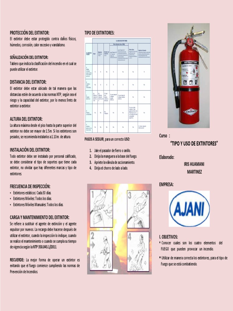 Triptico de Extintores | PDF | Combustibles | Combustión
