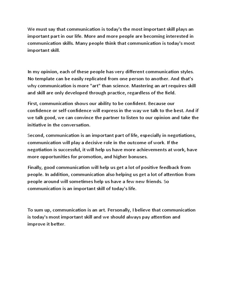 Essay Communication | PDF