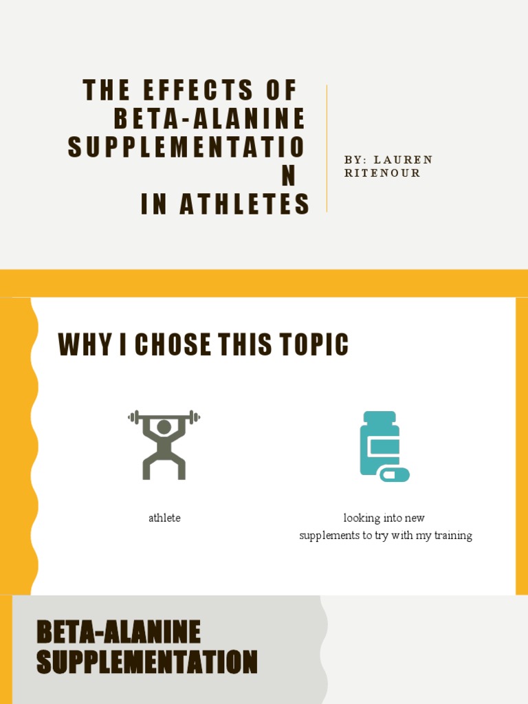Beta-Alanine Effects in Athletes | PDF | Management Of Obesity ...