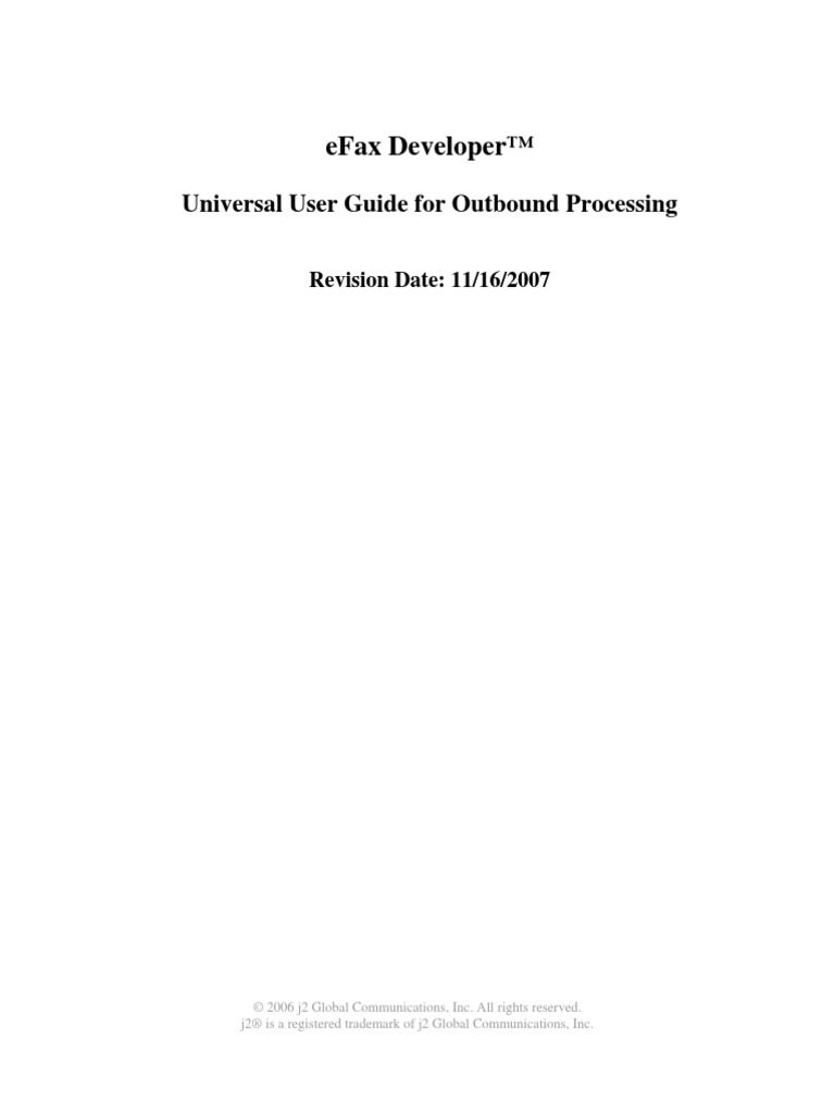 Efax Developer Universal User Guide Outbound | PDF | Xml | Hypertext Transfer Protocol