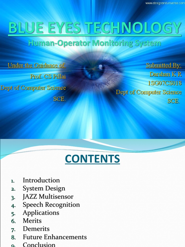 Copy (4) of Blue Eyes Technology | PDF | Bluetooth | Speech Recognition