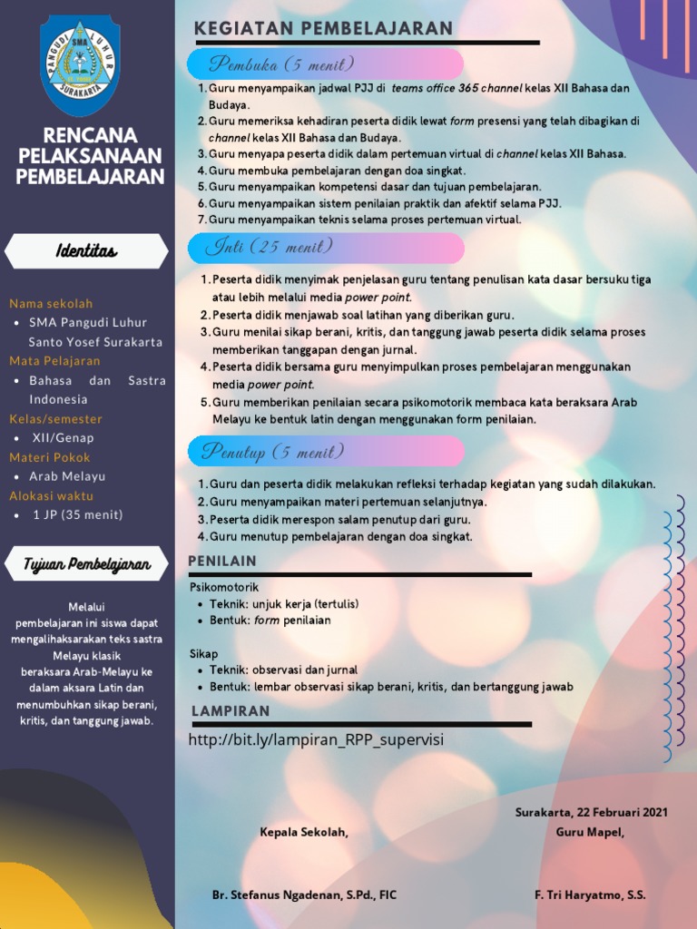 RPP Pak Tri | PDF | Seni & Disiplin Bahasa | Kajian Bahasa Asing