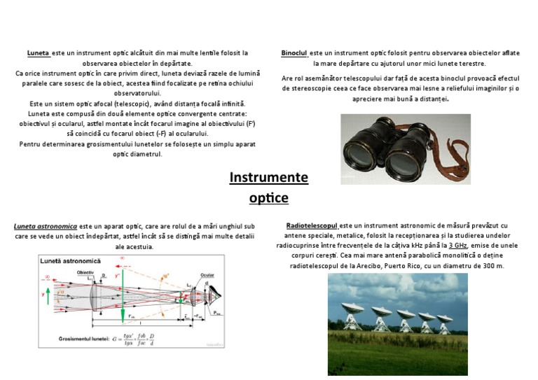 Instrumente Optice | PDF