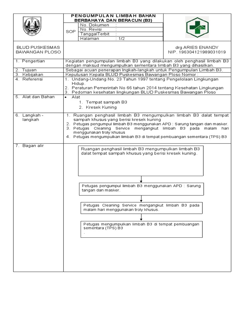 SOP Pengumpulan LB3 | PDF