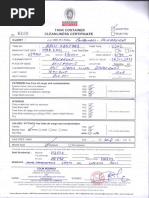 Cleanliness Certificates - Tifu1525743 | PDF