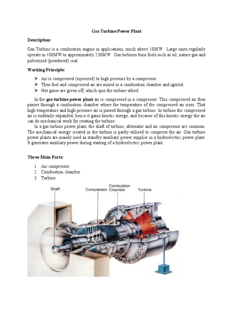 7 Gas Turbine Power Plant | PDF | Gas Turbine | Power Station