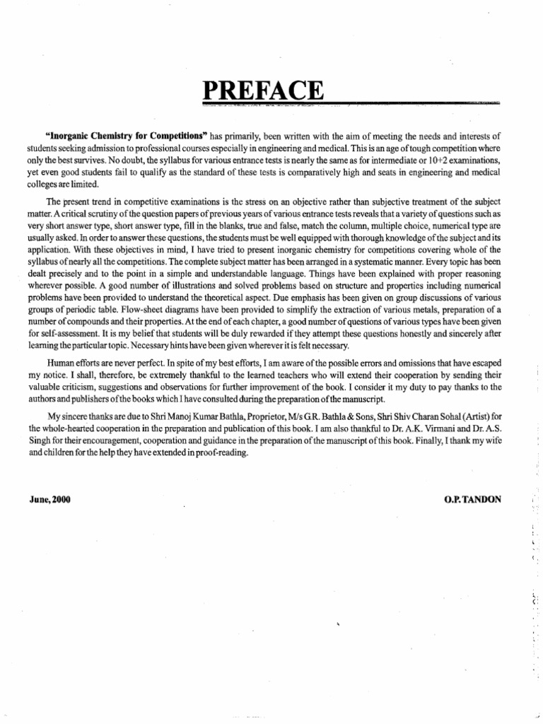 OP Tandon Inorganic Chemistry 1st Year Programme | PDF | Ionic Bonding ...