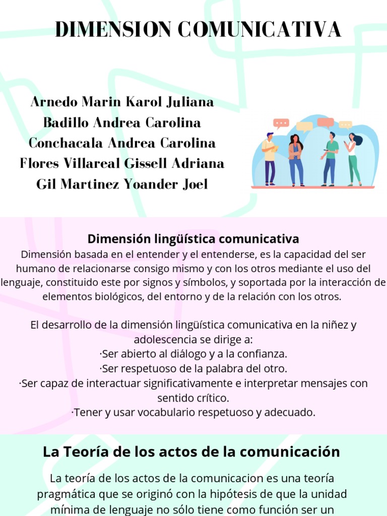 Dimension Comunicativa | PDF | Comunicación | Cognición