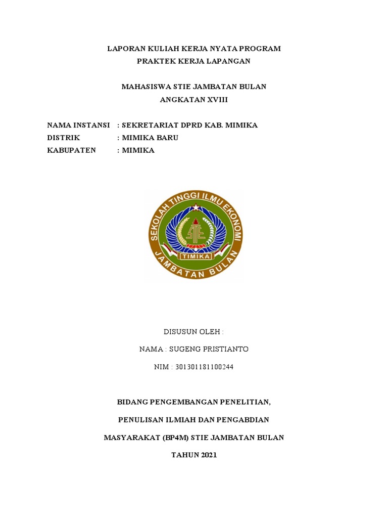 Halaman Sampul Dan Lembar Pengesahan | PDF
