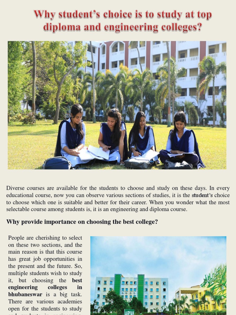 Why Student's Choice Is To Study at Top Diploma and Engineering ...