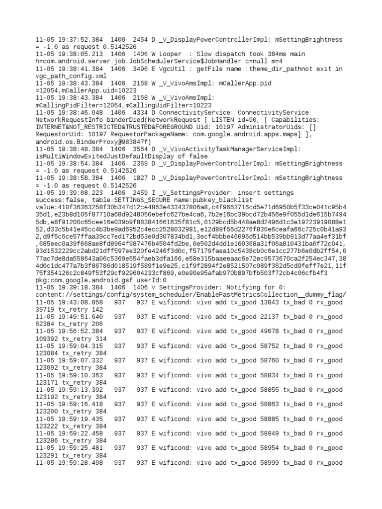 Log | PDF | Android (Operating System) | Software Engineering