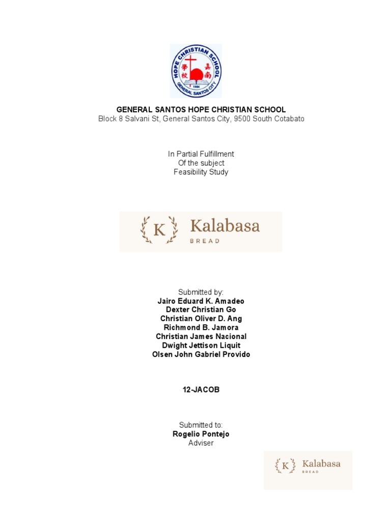 Feasibility Study 1 | PDF | Dough | Cucurbita