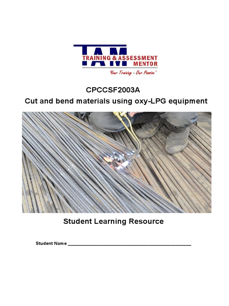 CPCCSF2003A Cut and Bend Materials Using Oxy LPG Equipment LR V1 | PDF ...