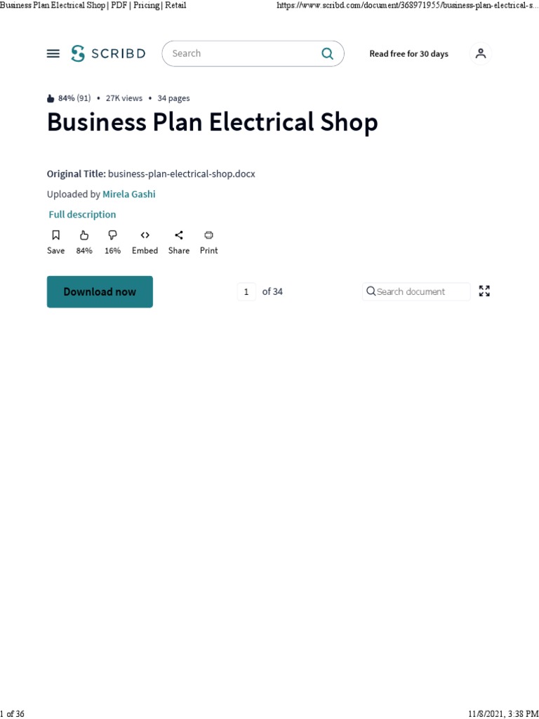 Business Plan Electrical Shop PDF Pricing Retail | PDF | Retail | Business