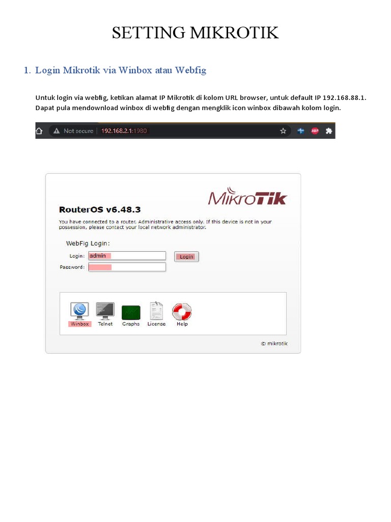 Konfigurasi Mikrotik Terbaru | PDF