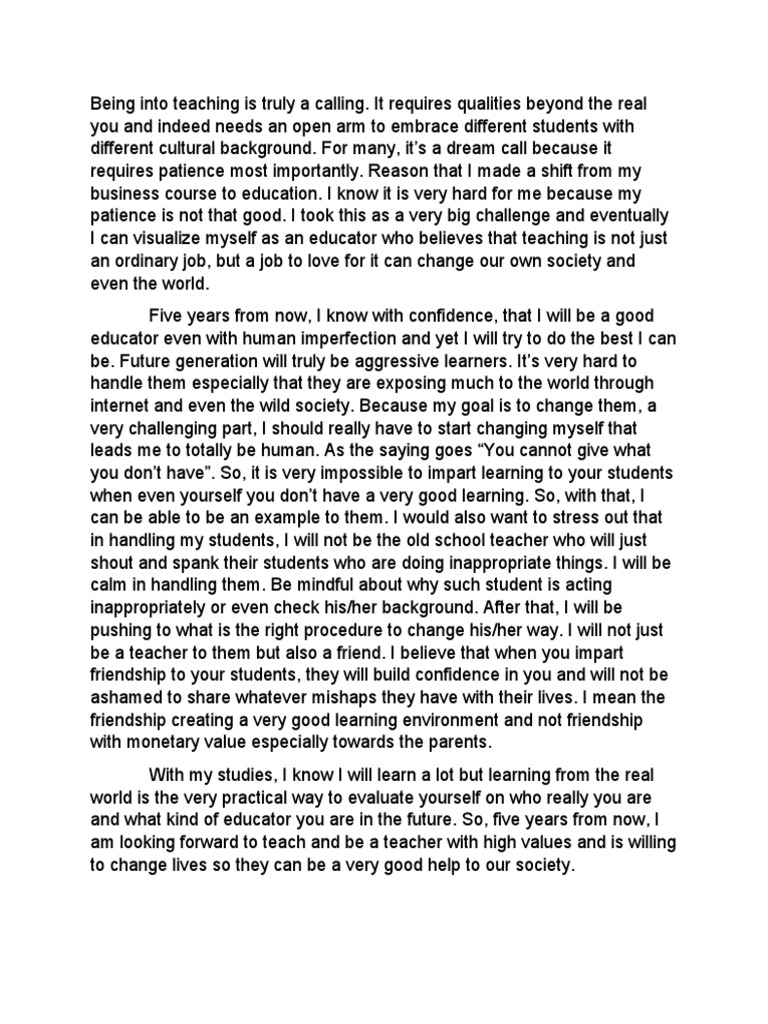 Being Into Teaching Is Truly A Calling | PDF | Teachers | Mentorship