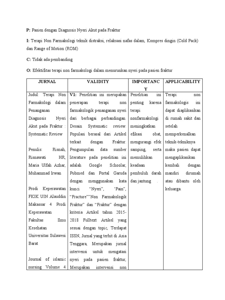 Analisis Jurnal Nyeri - Okta | PDF