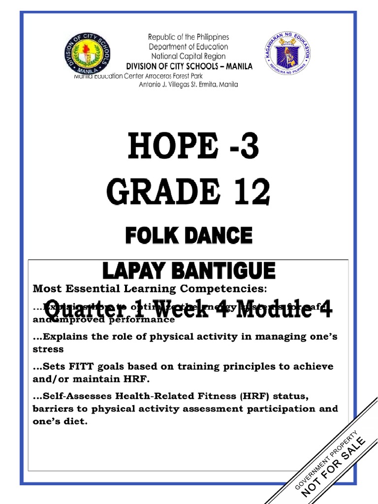 Hope 3 Week 4 Revised Module | PDF | Dances | Folk Music