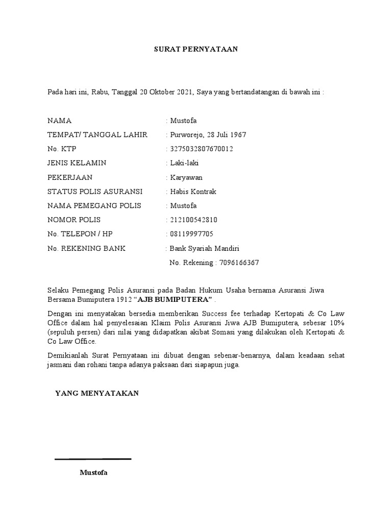 Surat Success Fee | PDF