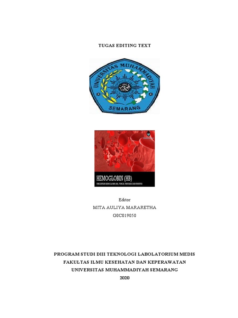 Tugas Editing Text: Editor Mita Auliya Mararetha G0C019050 | PDF | Sains & Matematika