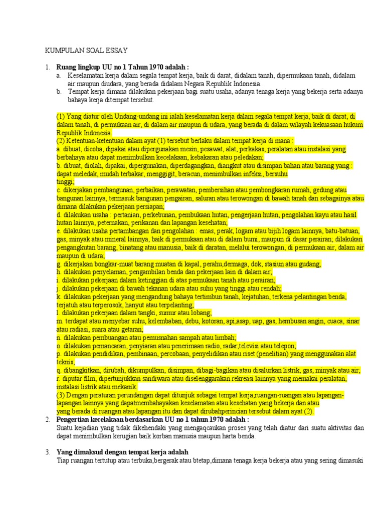 Kumpulan Soal Essay | PDF | Teknologi & Rekayasa