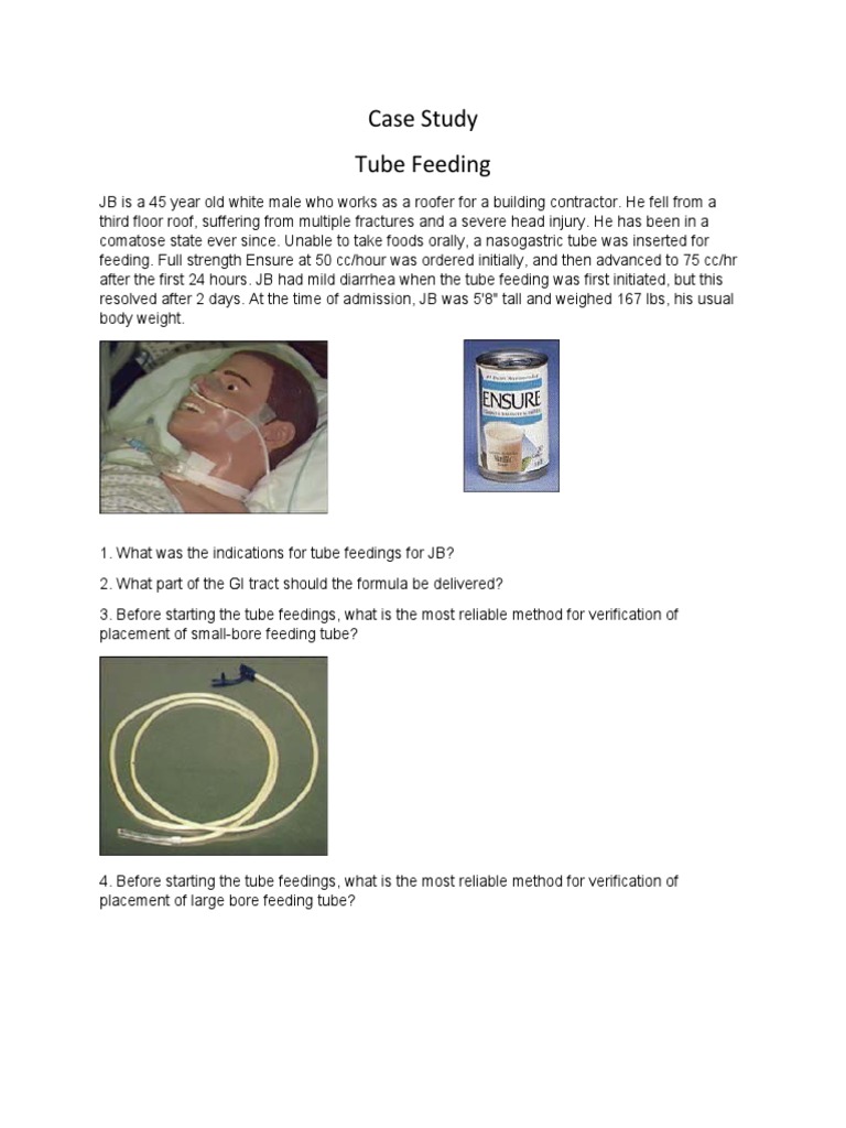 Tube Feeding Case Study: JB's Journey | PDF | Wellness