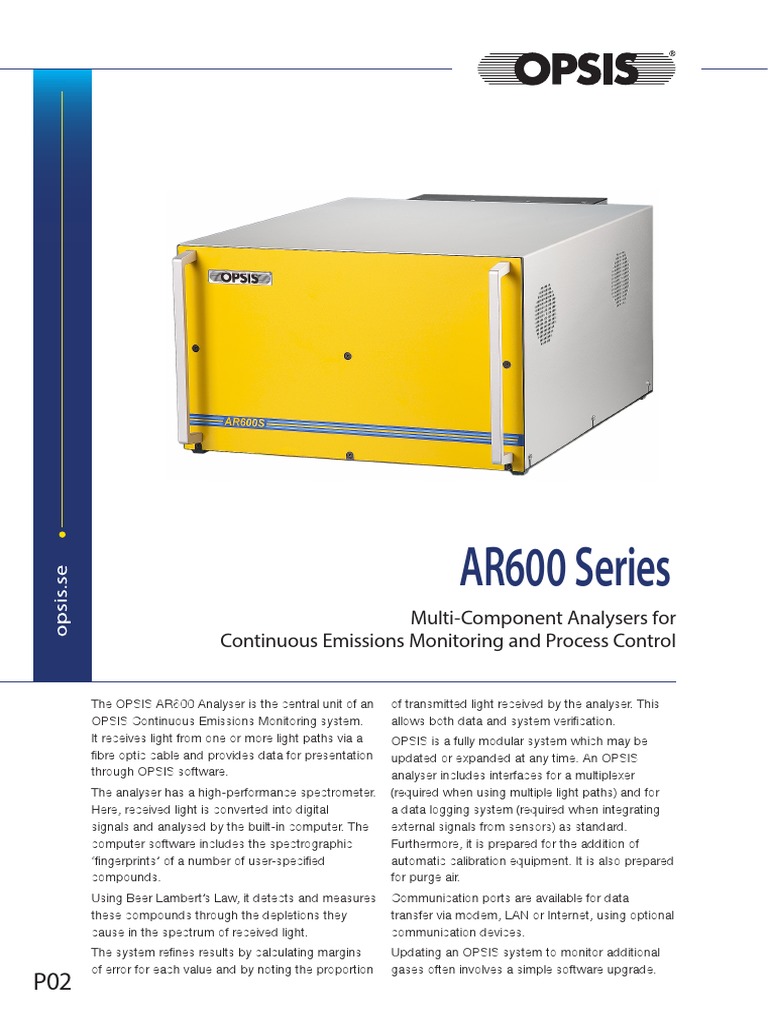 AR600 Series: Multi-Component Analysers For Continuous Emissions ...
