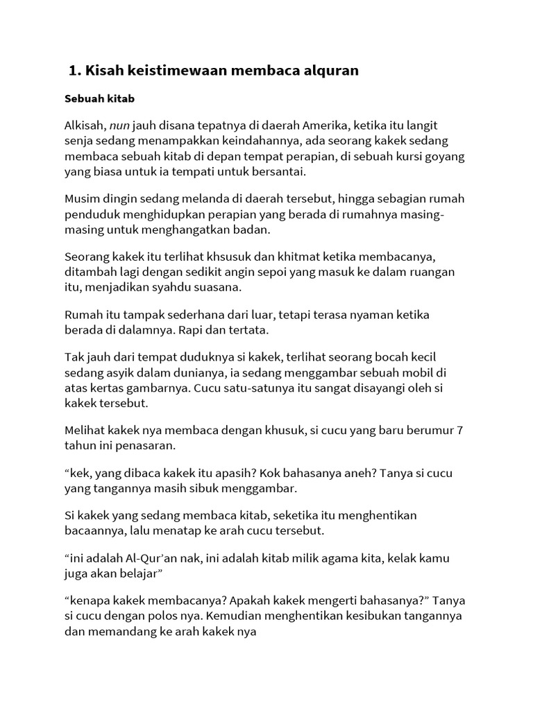 Kisah Inspiratif | PDF