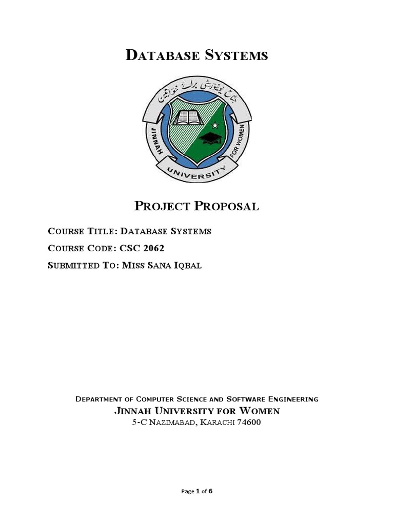 Atabase Ystems: Roject Roposal | PDF | Databases | Inventory