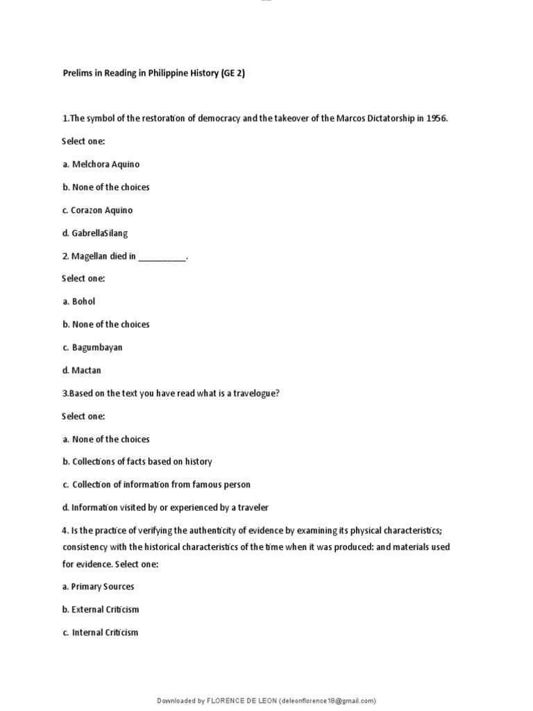 Prelims in RIPH | PDF | Primary Sources | Corazon Aquino