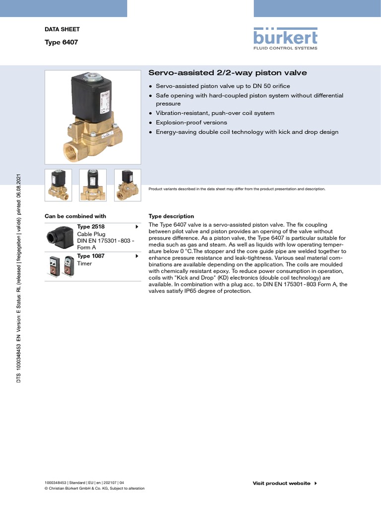 Burket Datasheet | PDF | Valve | Inductor