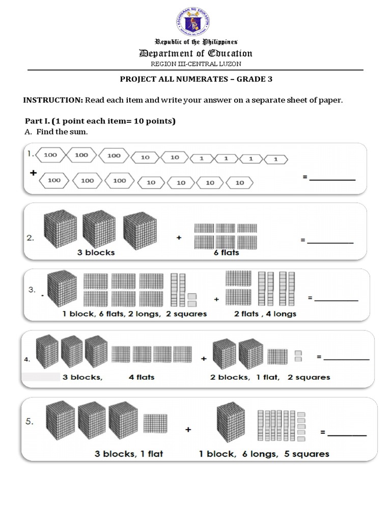 Grade 3 Project Anall Numerates | PDF