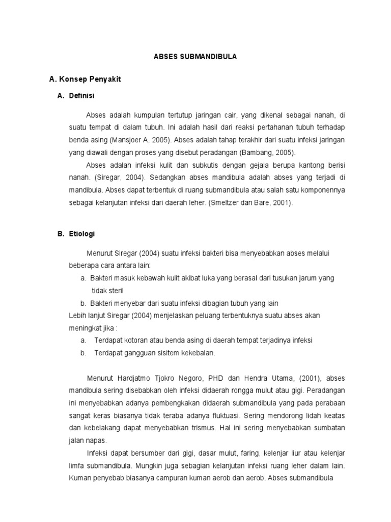 Abses Submandibula: Penyebab dan Penanganan | PDF | Kesehatan Holistik