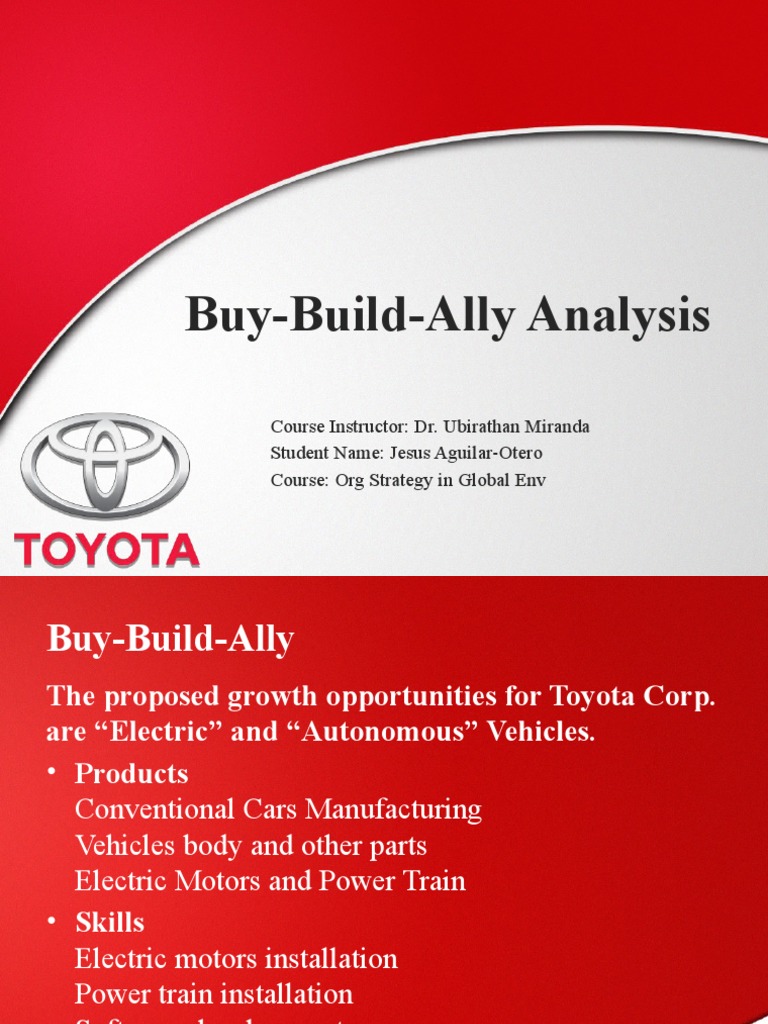 Toyota's Buy-Build-Ally Growth Strategy | PDF | Business | Computers