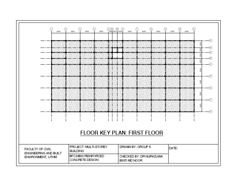 First Floor Key Plan for Multi-Storey Building | PDF | Structural ...