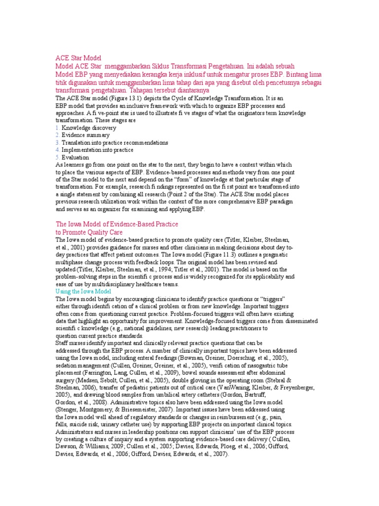 ACE Star Model | PDF | Educational Assessment | Mentorship