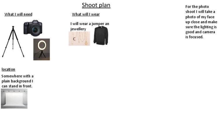 Shoot Plan | PDF