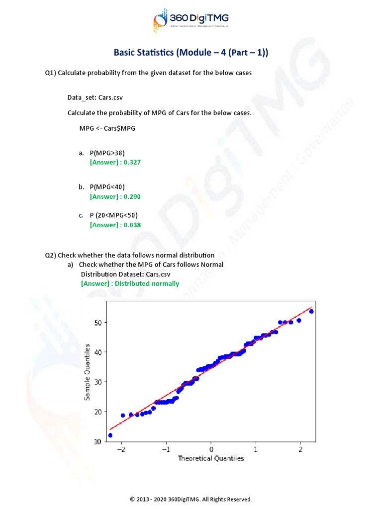 Statistics and Probability | PDF | Confidence Interval | Normal Distribution