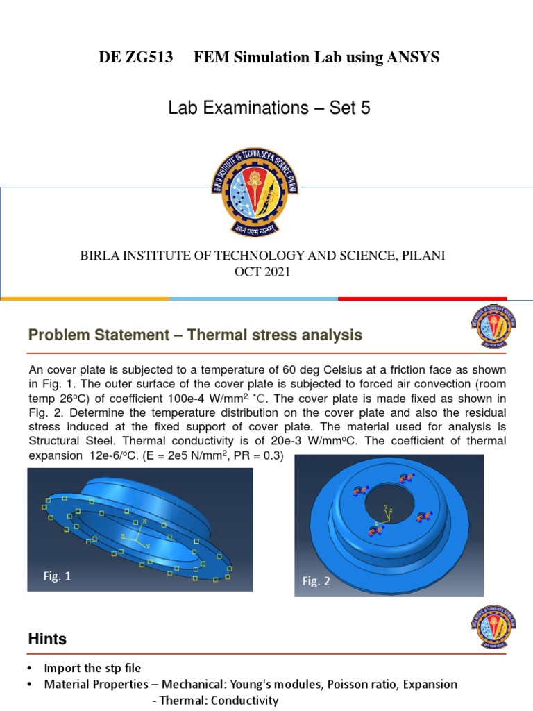 FEM Simulation Lab - Problem Statement - Set 5 | PDF