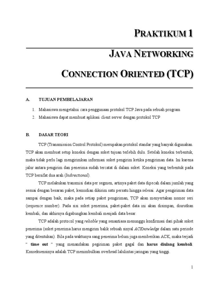 Praktikum TCP di Java: Client-Server | PDF