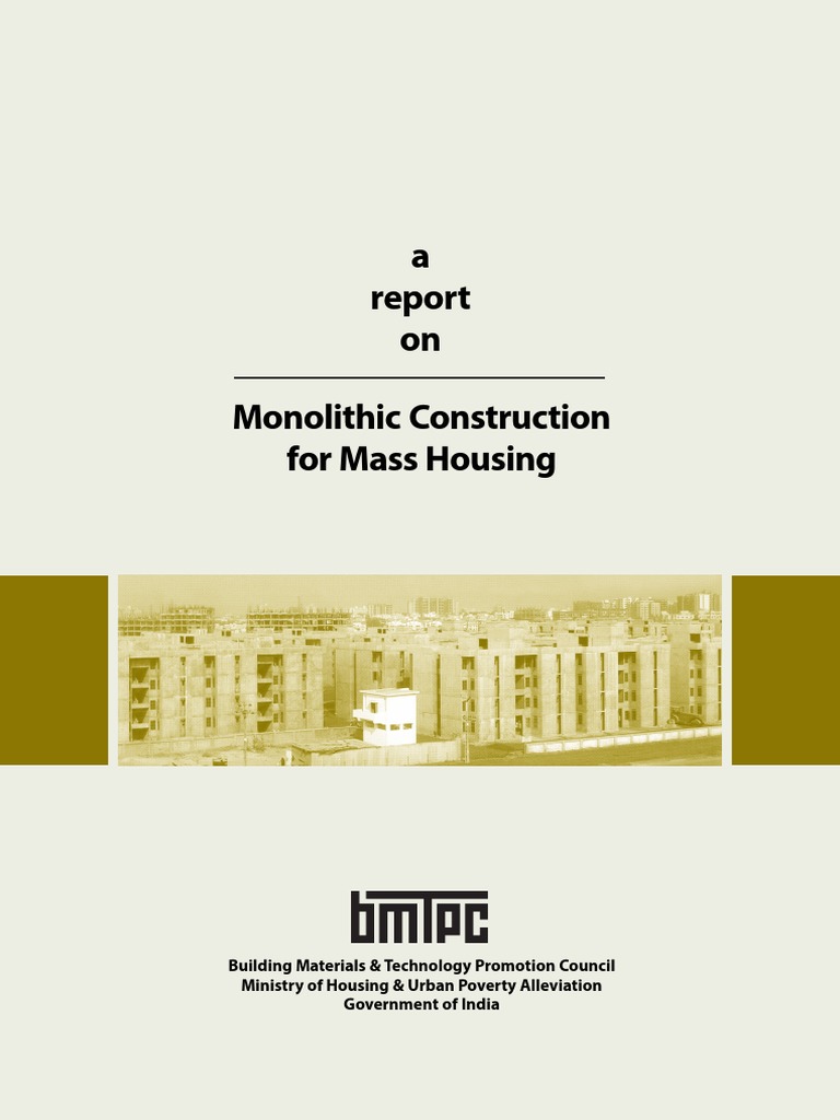 Monolithic Construction for Mass Housing | PDF | Concrete | Bending