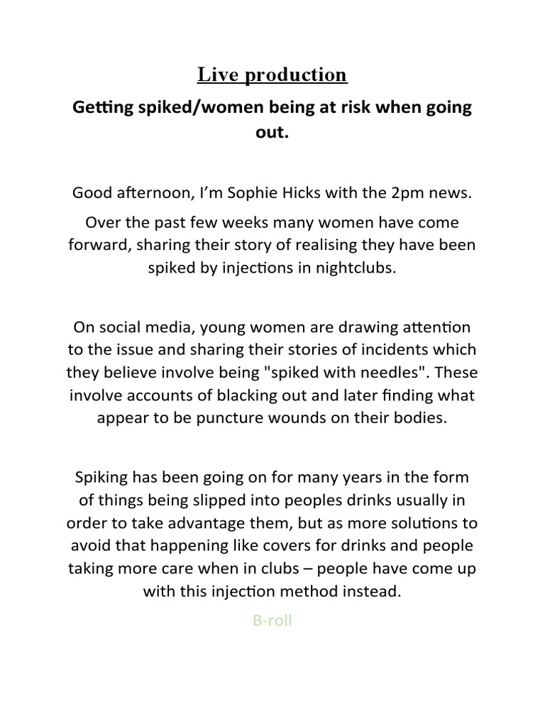 Live Production Script Complete | PDF