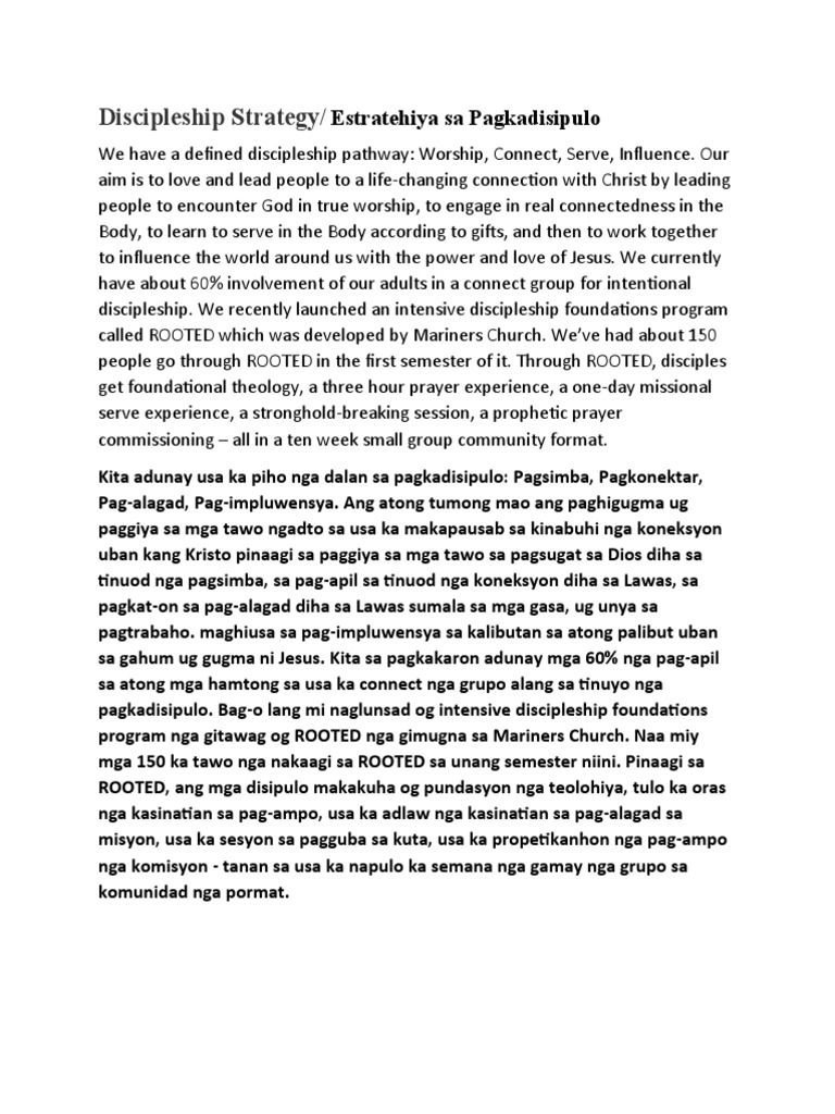 Discipleship Strategy | PDF