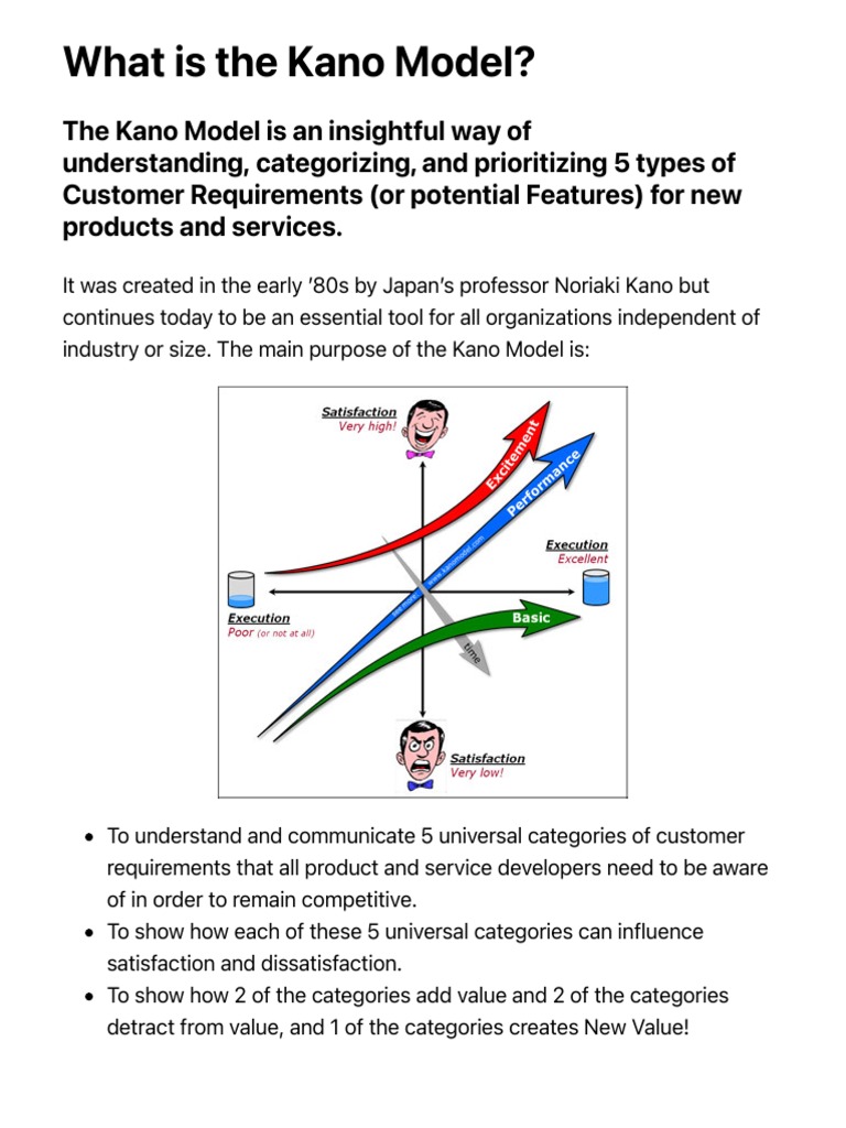 Understanding the Kano Model | PDF | Customer Satisfaction | Cognition