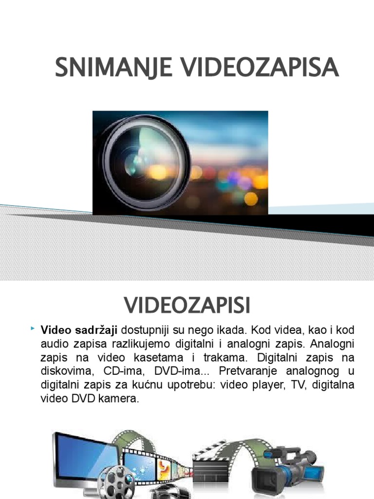 Snimanje Videozapisa | PDF