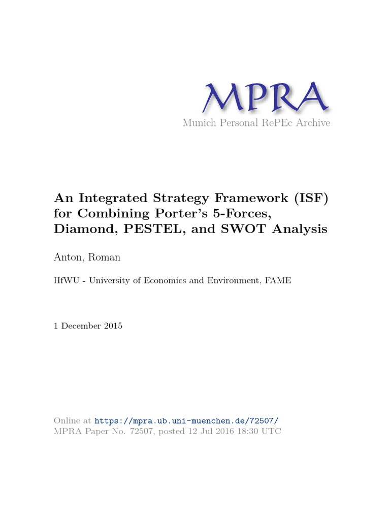 Integrated Strategy Framework Overview | PDF | Swot Analysis ...