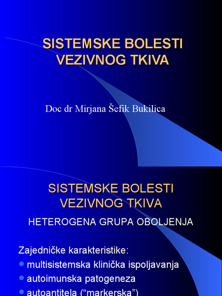 Sistemske Bolesti Vezivnog Tkiva | PDF