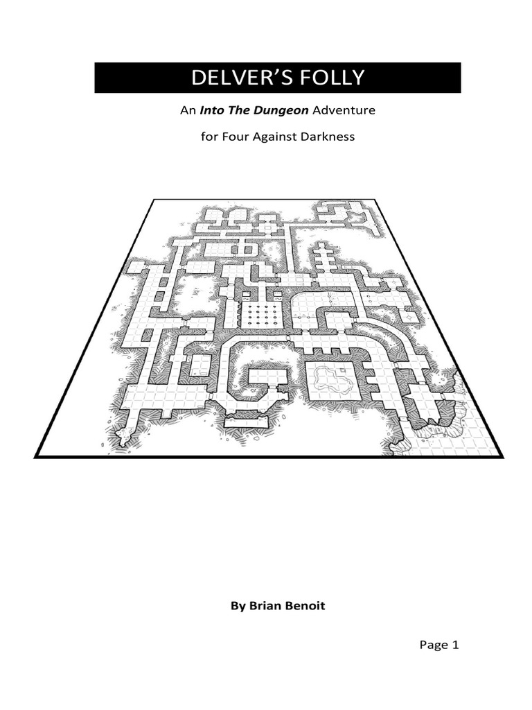 Four Against Darkness Delvers Folly An Into The Dungeon Adventure | PDF