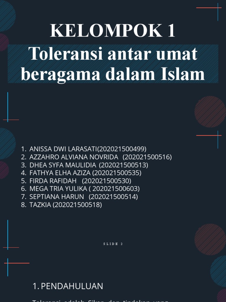 Toleransi Antar Umat Beragama Dalam Islam (Kel 1) | PDF