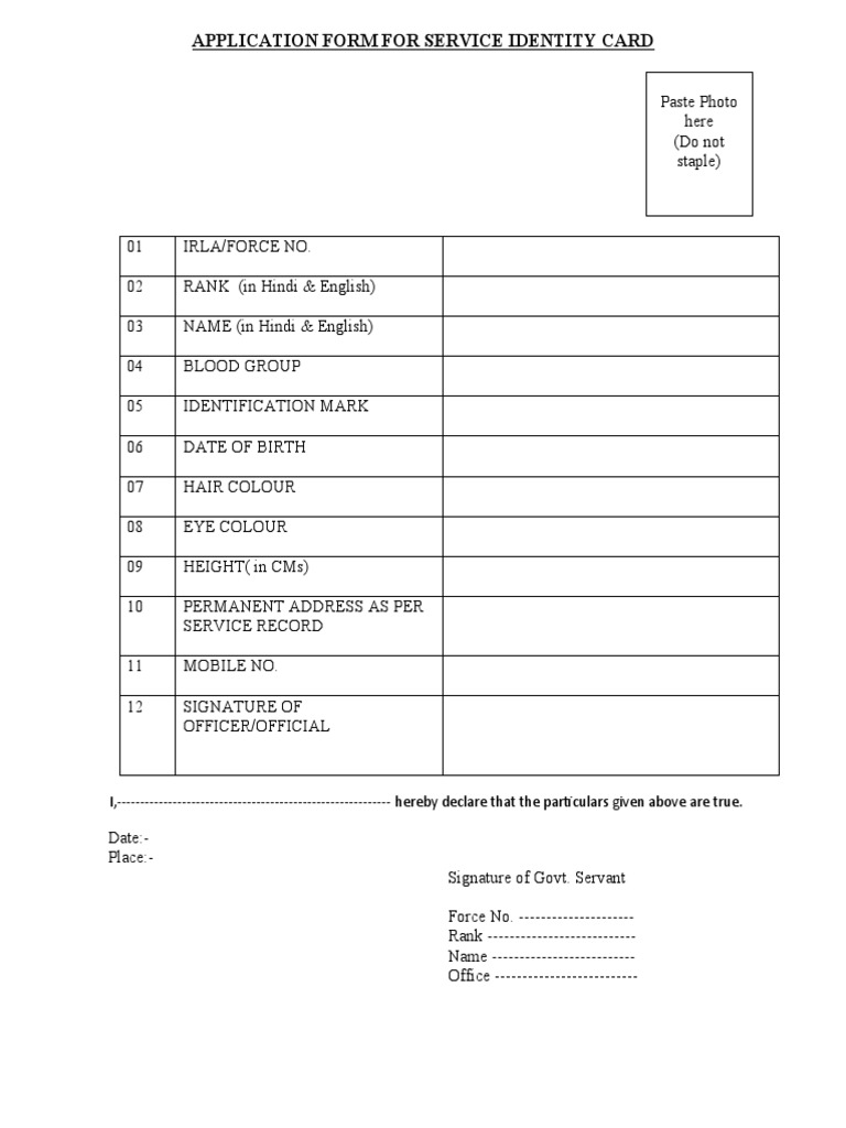 Proforma I CARD | PDF